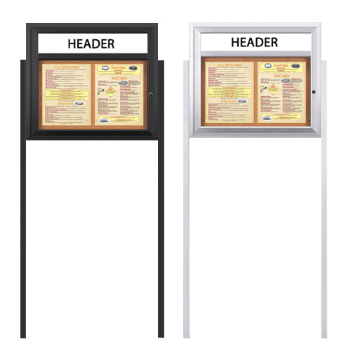 Outdoor Restaurant Displays with Header, Lights and Leg Posts | For ...