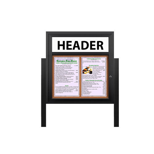 Outdoor Restaurant Displays with Header | Menu Cases at Displays4Sale ...