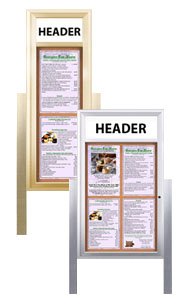 Outdoor Restaurant Displays with Header | Menu Cases at Displays4Sale ...
