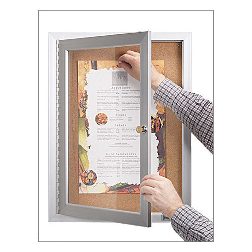 Outdoor Enclosed Menu Display Case with Posts | Single Door 15 Sizes ...
