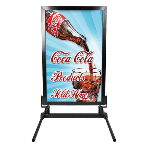Outdoor Curb Sign Holder 28x44 | 2-Sided Snap Frame Poster Sign Stand ...