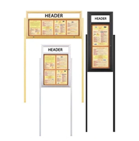 Outdoor Restaurant Displays with Header, Lights and Leg Posts | For ...