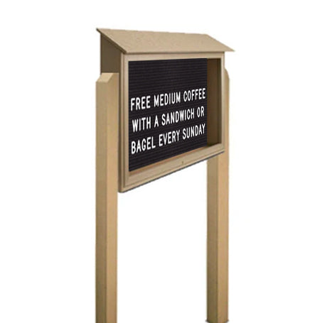 Free Standing 45x30 Outdoor Message Center + Letter Board Eco-Friendly ...