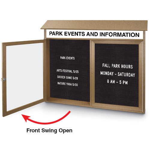 50x40 Standing Enclosed Outdoor Message Center Letter Boards with ...
