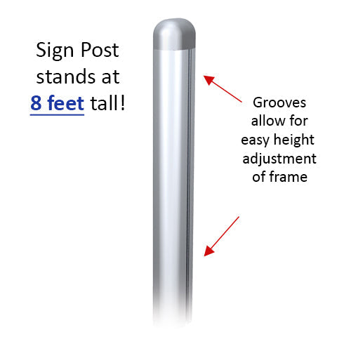POSTO-STAND™ 8 Foot Slide In Standing Poster Display 24x36 with Offset ...