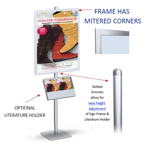 POSTO-STAND™ 8 Foot Standing Poster Display 24x36 with Snap Frame ...