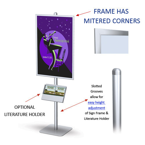 POSTO-STAND™ Standing Poster Display 24x36 with Snap Frame – FloorStands