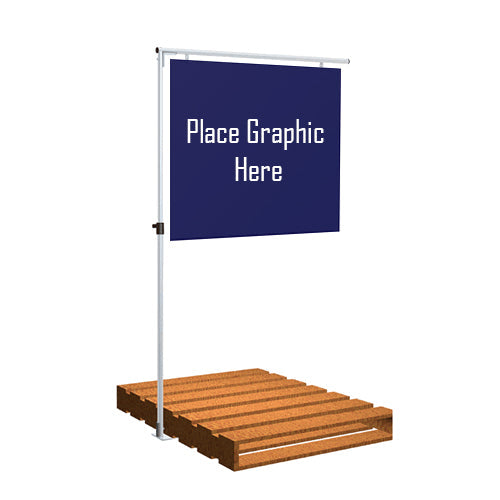 Pallet/Skid Sign Holder Poster Display | Pole Telescopess up to 72 ...