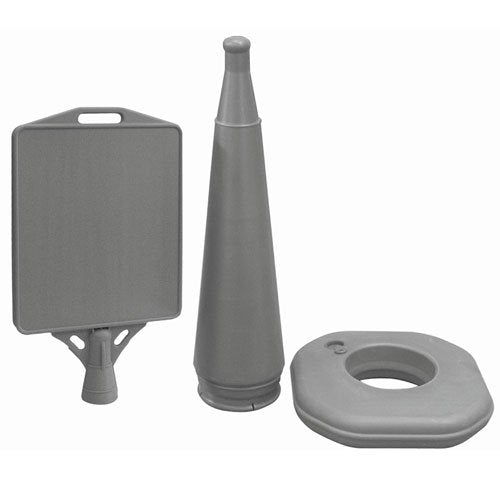 The Parker, Plastic Fillable Base Pavement Sign Holder in Gray Finish ...