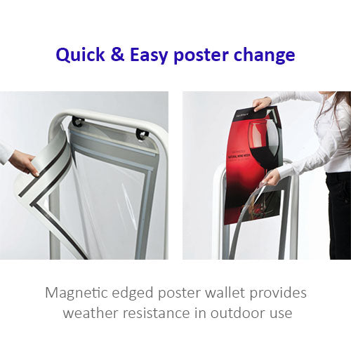 SWINGSTER Sign Board (with HEADER) Sidewalk Sign with Fillable Water ...