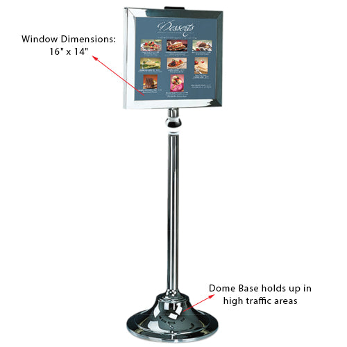 16x14 Polished Stainless Steel Ultra Luxury Sign Stand with Landscape ...