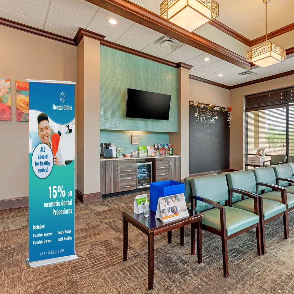 CAPSTONE Retractable Banner Stand | 23.5" Wide | Single Sided – FloorStands