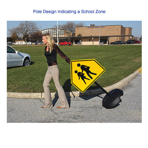 Rolling Outdoor Sidewalk Portable Sign Pole – FloorStands