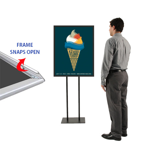 Floor Stand 48x48 Sign Holder | Snap Frame 1 1/4" Wide FREE Shipping ...