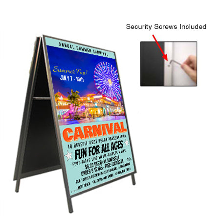 A-Frame 12x36 Sign Holder | Security Snap Frame 1 1/4" Wide FREE ...