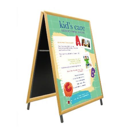 Floor Stand Wood A-Frame 48x48 Sign Holder with Snap Frame Ships Free ...