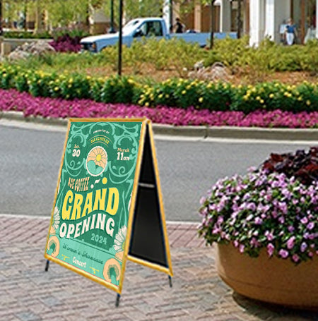 Wooden A-Frame 48x60 Sign Holder | WOOD Snap Frame 1 1/4" Wide FREE ...