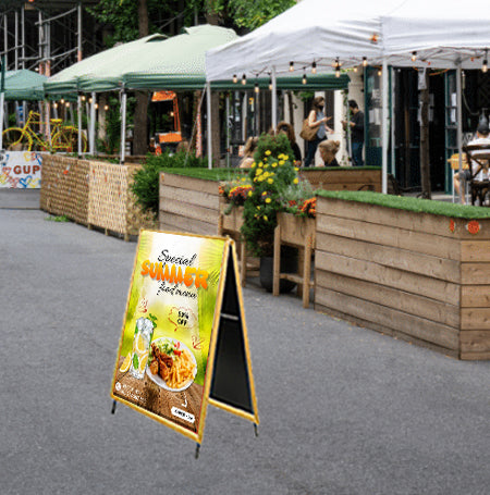 Wooden A-Frame 48x60 Sign Holder | WOOD Snap Frame 1 1/4" Wide FREE ...