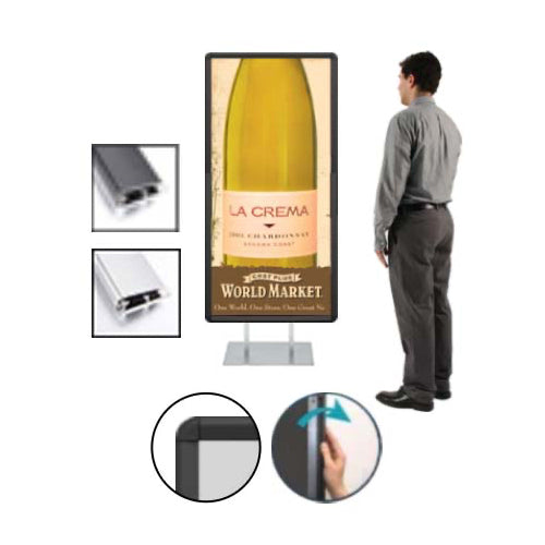 24x72 Poster Sign Holder | Snap Frame with Rounded Corners FREE ...
