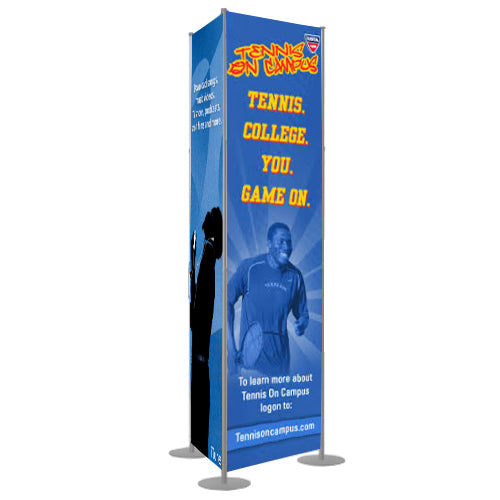 3-Sided Screen Panel Floor Stand Display + 24" Wide Triangular Base ...