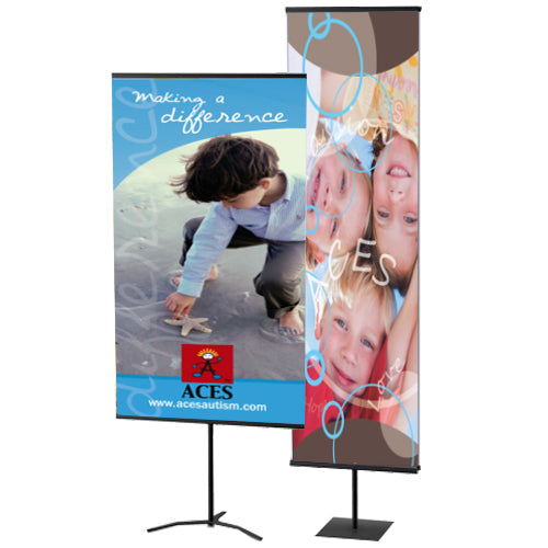 Snapframe Banner Stand Floor Stands - 36" Wide Display | Double Sided ...