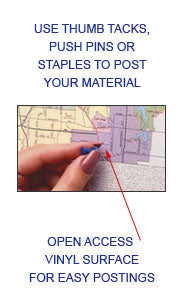 Straight Line Multi Panel Vinyl Tackboard Floor Displays in 3 Sizes ...