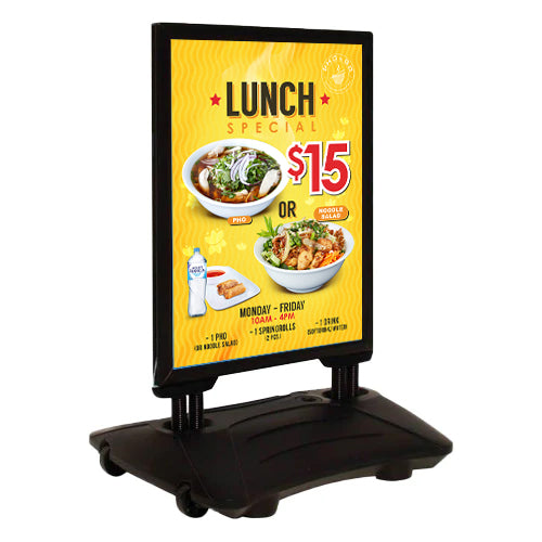 STREET-MASTER Wind Pavement Sign Stand 24x36 + Fillable Water Base ...