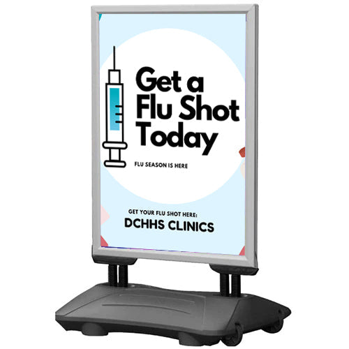 STREET-MASTER Wind Pavement Sign Stand 24x36 + Fillable Water Base ...