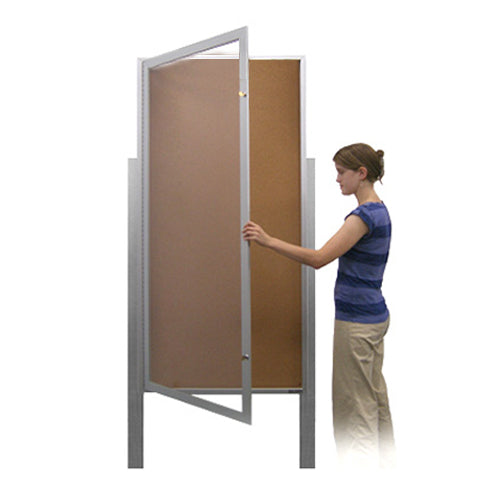 48x48 Ex Large Outdoor Bulletin Board Lighted on 2 Posts SHIPS FREE ...
