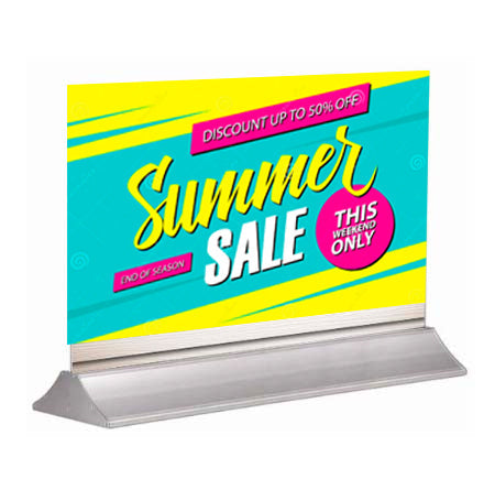 35" Wide Sign Base for Rigid Graphic Boards Countertop or Floor Stand ...