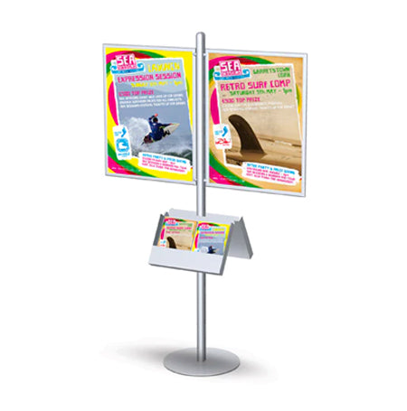 POSTO-STAND™ 22x28 Sign Stands w Brochure Holders (TWO FRAMES OFFSET ...