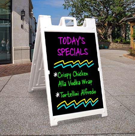 Street-Master 22x28 A-Frame Message Board + Black Marker Boards ...