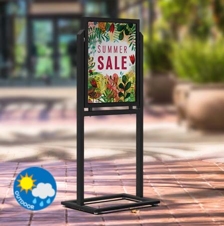 Free-Standing Weatherproof Outdoor Champ Heavyweight Sign Holder 22x28 ...