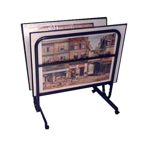 Large Roundabout Steel Art Bin, Poster and Print Bin Racks on Wheels ...