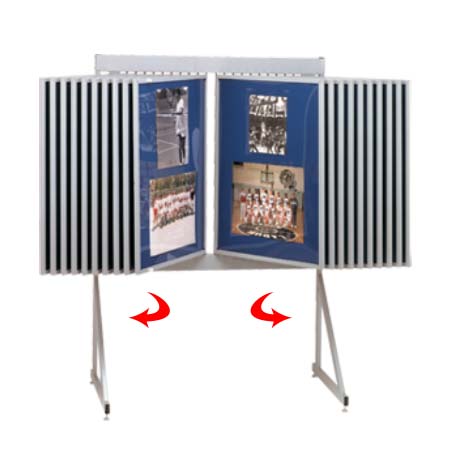 Straight Line Multi Panel Loop Fabric Floor Displays 10-20 Flip Panels ...