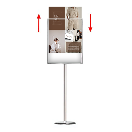 22x28 Poster Stand Steel Sign Holder 2-Sided, Top Load Slide-In Frame ...