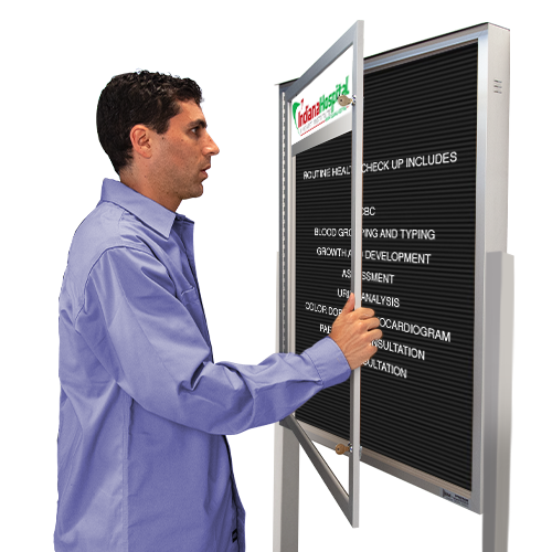 Extreme WeatherPlus™ Outdoor Letter Board Display Stands + Header ...