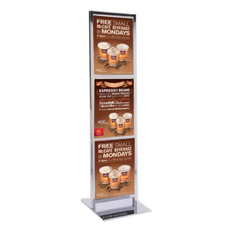3-Tier Poster Display Floorstand (22x28) – FloorStands