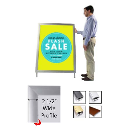 A-Frame 24x60 Sign Holder | Snap Frame BOLD 2 1/2" Wide FREE Shipping ...