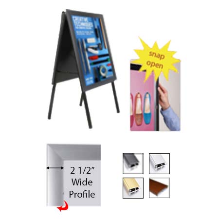 A-Frame 24x30 Sign Holder | Snap Frame BOLD 2 1/2" Wide FREE Shipping ...