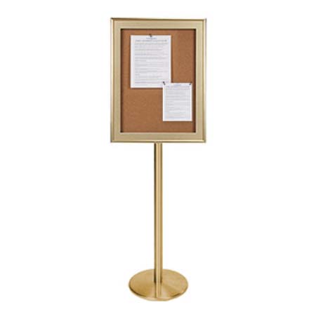 SwingFrame Designer Bulletin Board Stand - Indoor Enclosed Cork Board ...